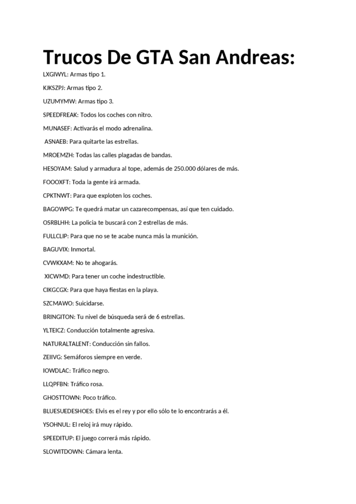 Consejos policía GTA San Andreas PC | MILTRUCOS